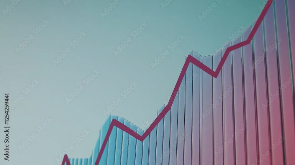 Clean ultra HD financial chart with smooth dynamic curves showing ...