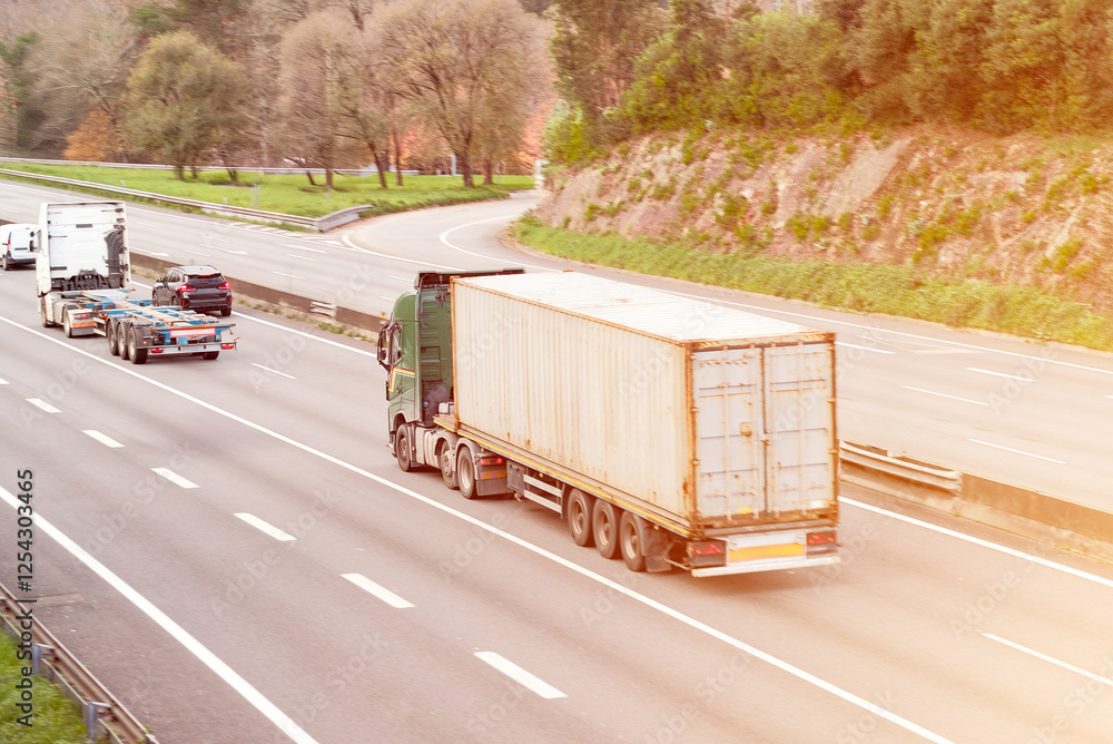 ISO Standard Size Shipping Container Unit On Cargo Truck For ...