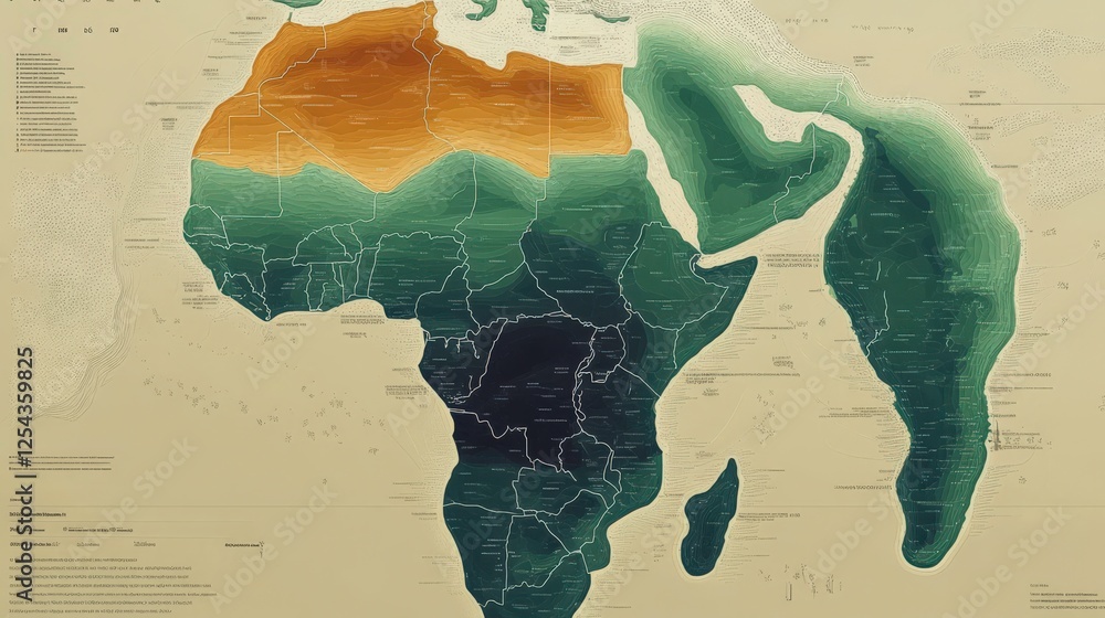 Map of Lion Distribution in Africa and Asia Stock Photo | Adobe Stock