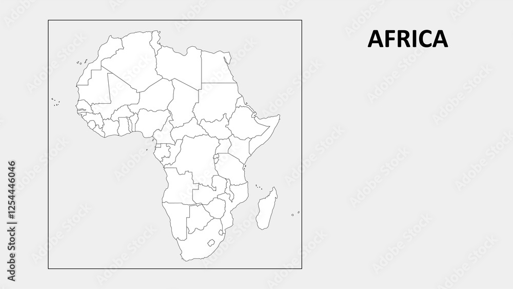 Foto Africa Map. Countries map of Africa. Administrative map of Africa ...