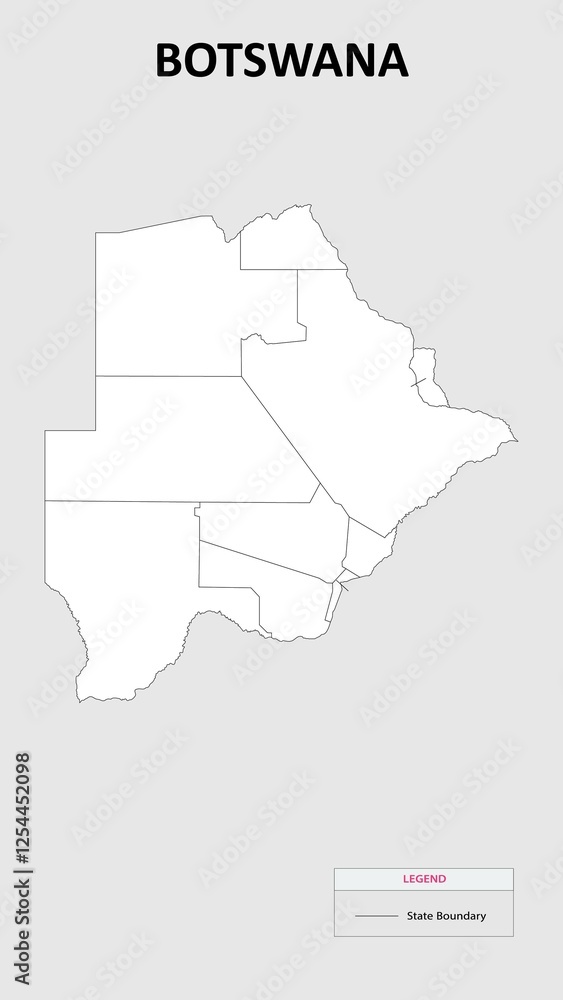 Botswana Map. State map of Botswana. Administrative map of Botswana ...