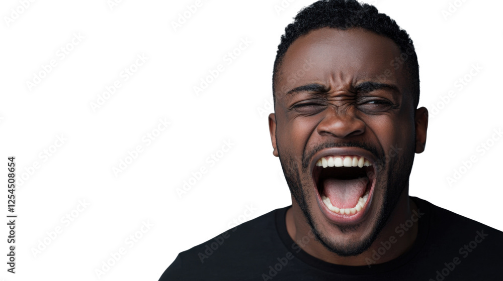 Angry man shouting with a transparent background Stock Photo | Adobe Stock