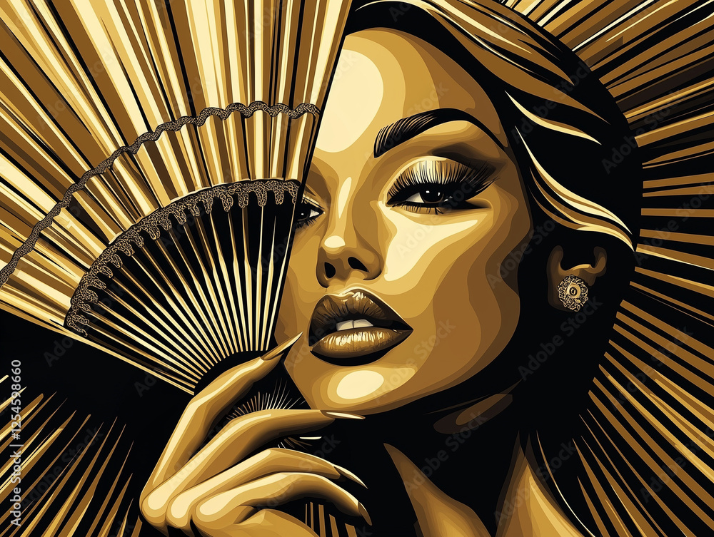 Ilustración de Stock Bold Retro Fashion Illustrations – Mysterious ...