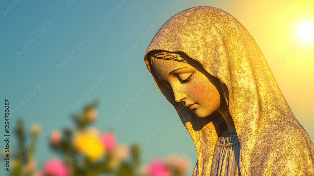 Divine Mother: Virgin Mary, Symbol of Christianity and Faith Stock ...