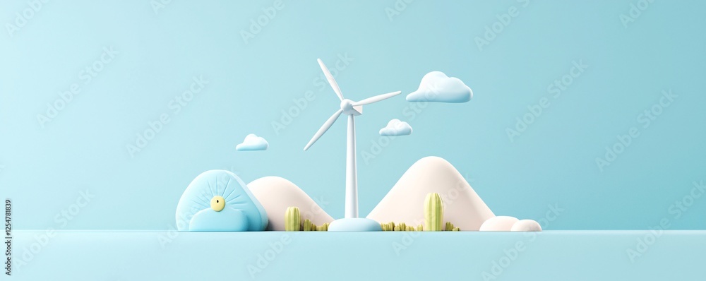isometric 3D pixel art wind turbine, retro 16-bit video game aesthetic ...