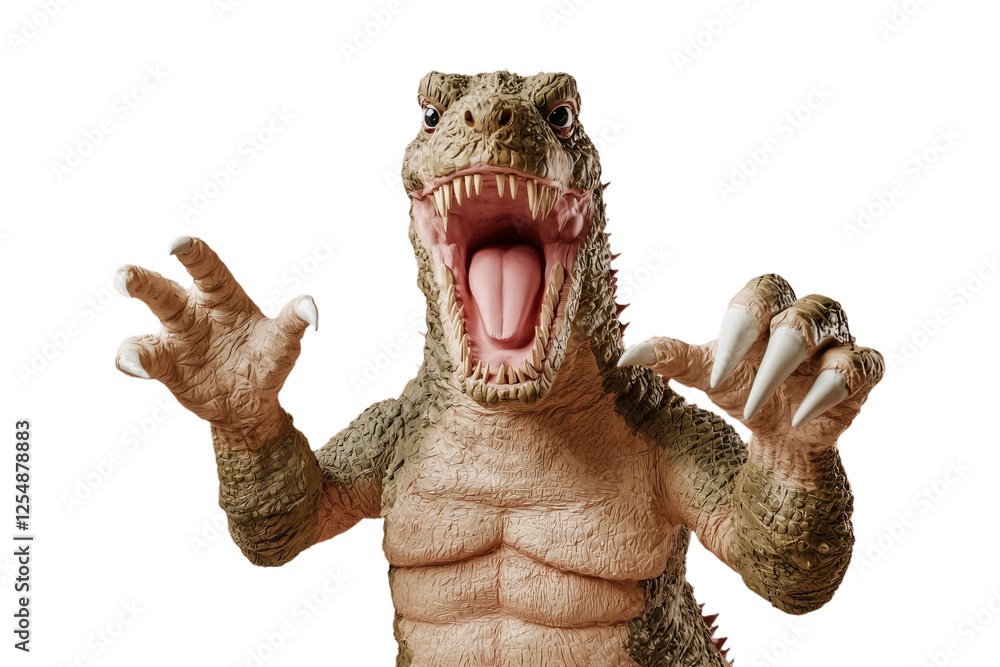 Iconic monster figure depicting a giant creature in a striking pose ...
