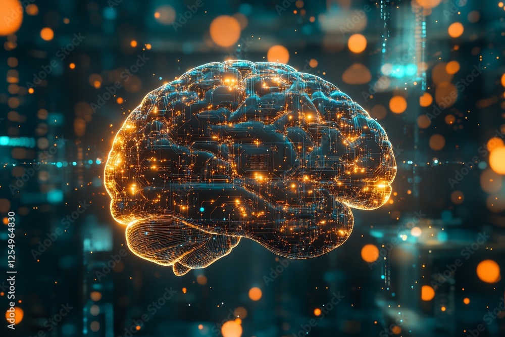 Futuristic visualization of human brain duality of human and artificial intelligence explored ...