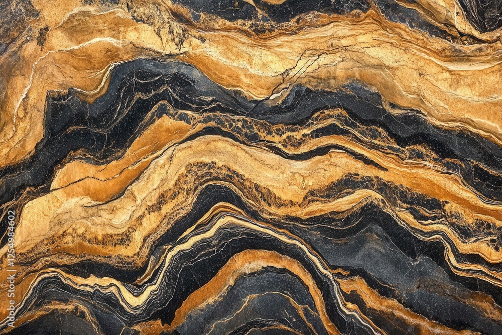 Rich golden and amber titanius gold granite with glossy finish and ...