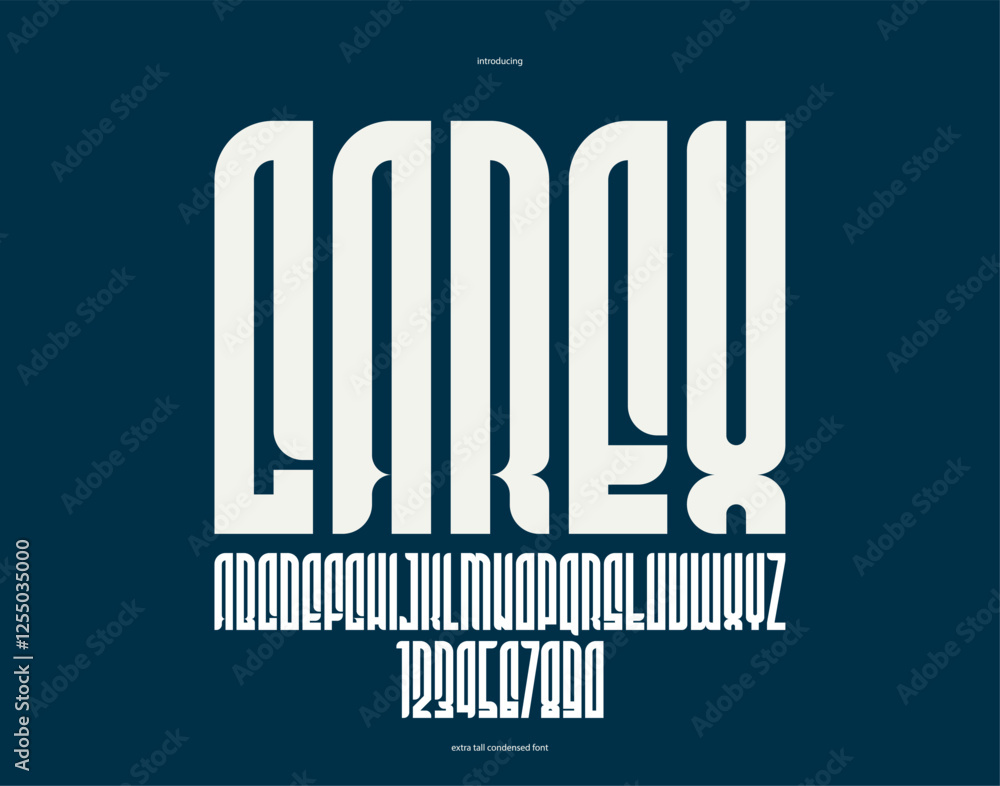 Condensed simple sans serif elegant display font for logos headers or ...