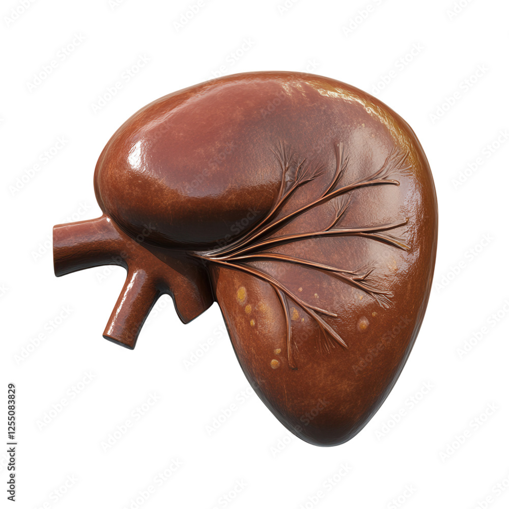 Liver Anatomy Model, Detailed human liver representation, PNG format ...