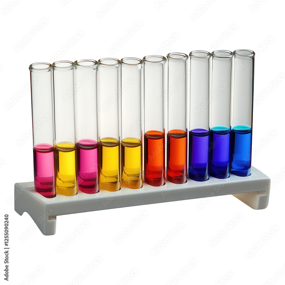 Test Tube Rack with Multiple Tubes Transparent Background, Ideal for ...
