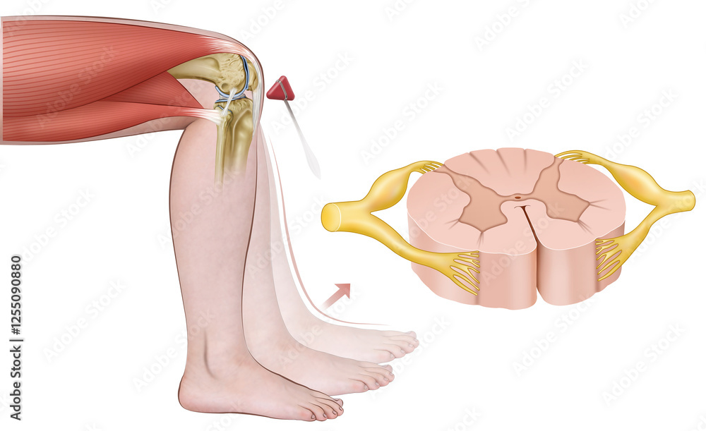 Schematic representation of the myotatic reflex is an involuntary ...