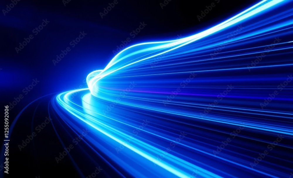 Streamlined speed light blue and purple special effects abstract ...
