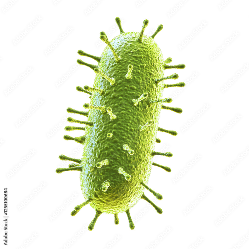 Vibrant 3D Bacteria Model, Colorful representation of bacteria ...