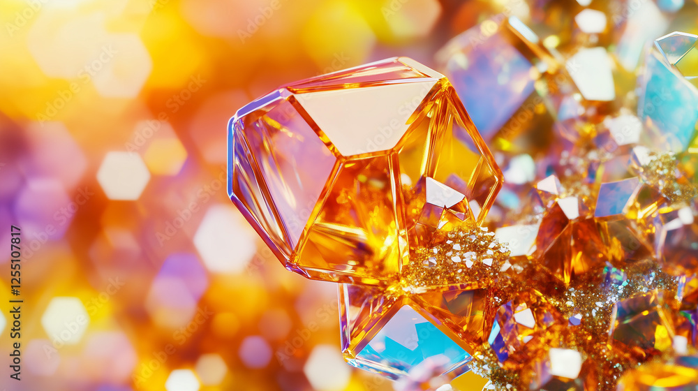 rare earth metals background. Crystalline structure of rare earth ...