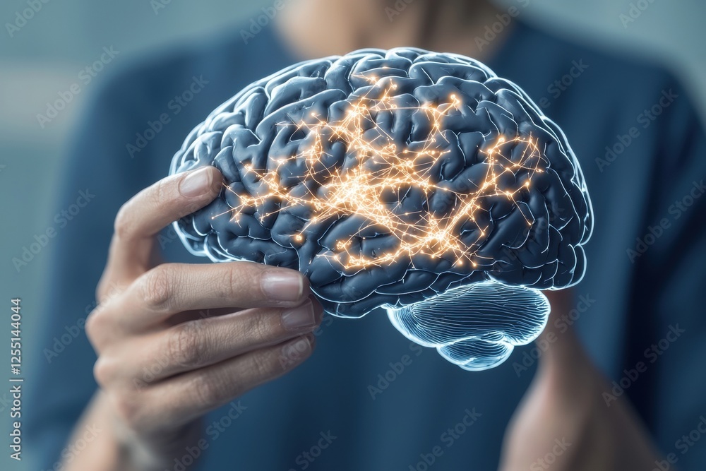 Neuroplasticity in action artistic representation of the brain rewiring ...