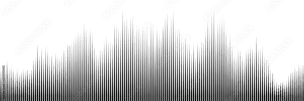 Line halftone texture with wavy gradient. Sound wave illustration ...