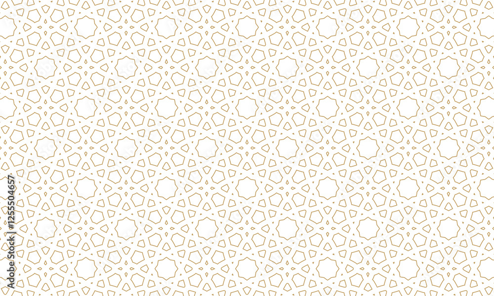 Abstract arabic seamless pattern line style design. gold islamic ...