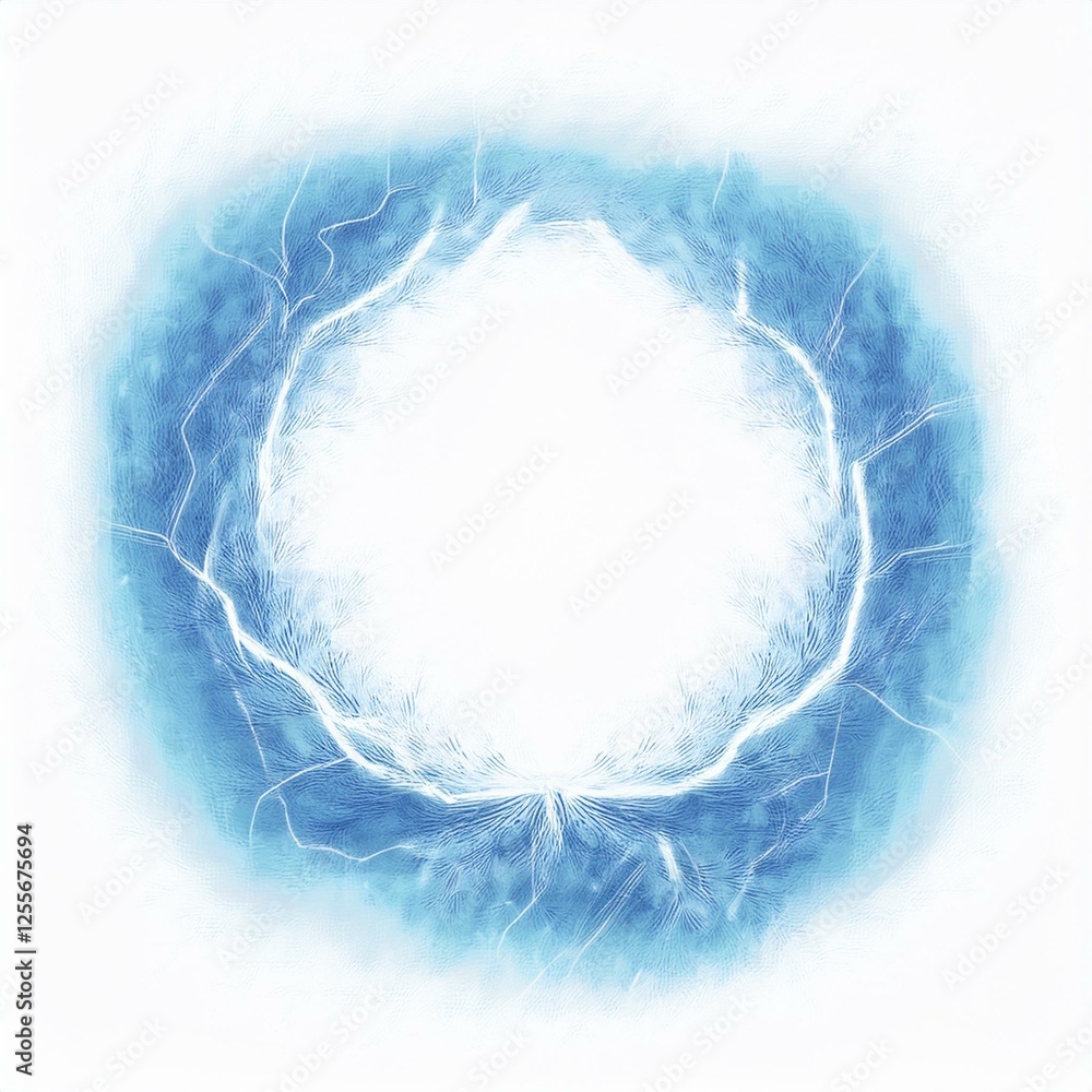 abstract electric lightning border frame on white background graphic ...