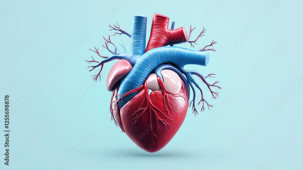 Exploring heart anatomy interconnected arteries and veins flat design ...