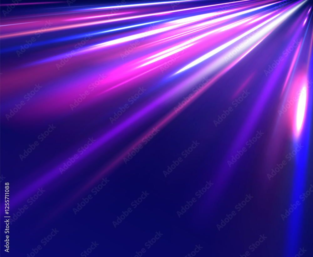 Colored shiny sparks of spiral wave. Curved bright speed line swirls ...