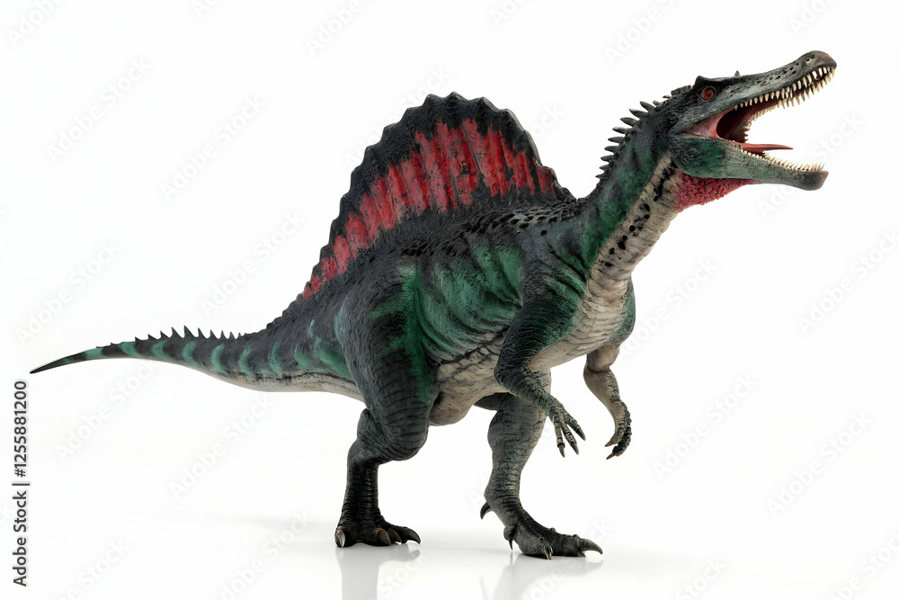 Spinosaurus Roar: A fearsome Spinosaurus, rendered in vivid detail ...