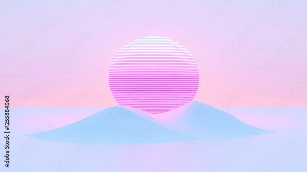 Pixelated Vaporwave Sunset, a vibrant sunset scene infused with ...