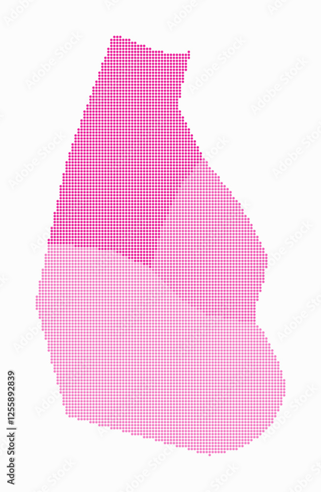 Montserrat dotted map. Digital style map of the country on white ...