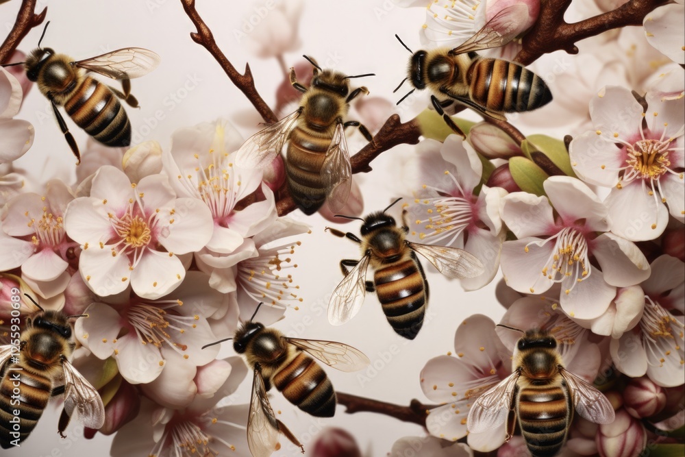 Buzzing with Life: The Busy Bees of Manuka. Close-Up Honey Collection ...