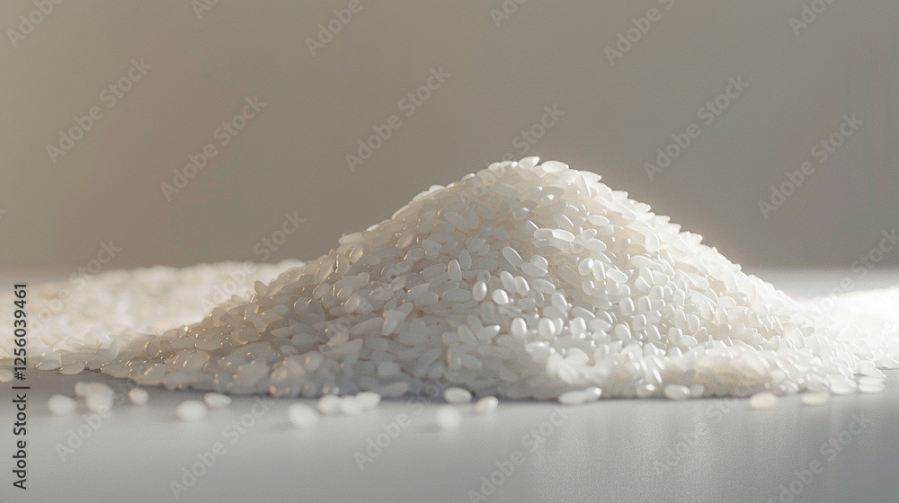 Rice on an isolated white background, object focused, png, stock image ...