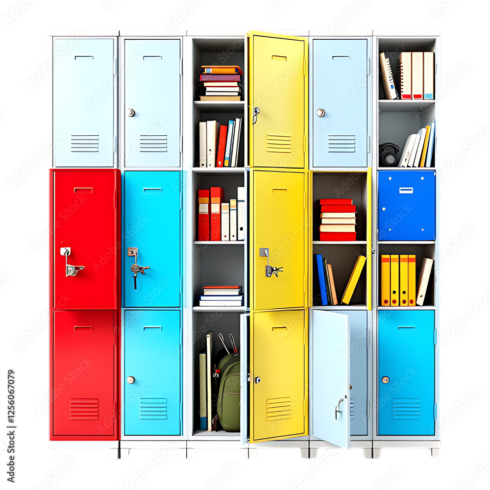 Travel locker, School locker, Gym locker packed suitcase shoes subway ...