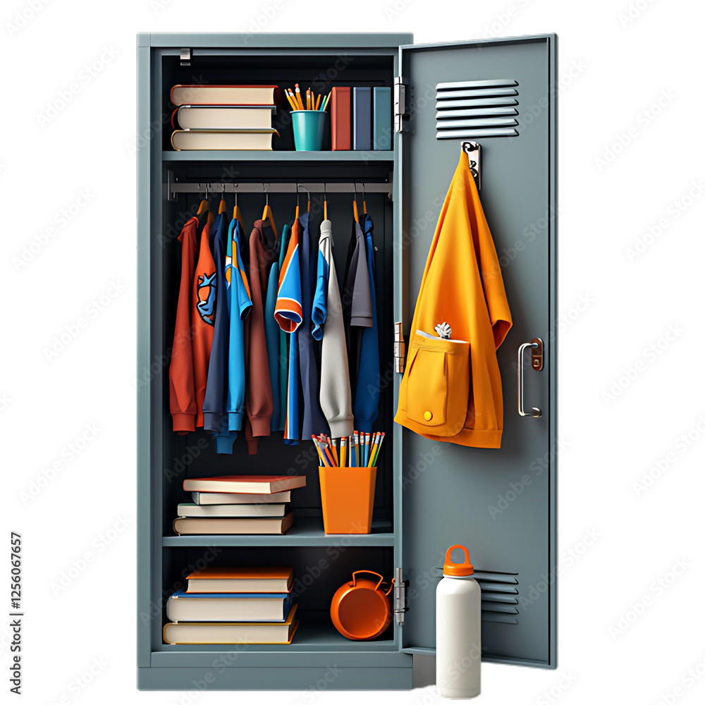 Travel locker, School locker, Gym locker packed suitcase shoes subway ...