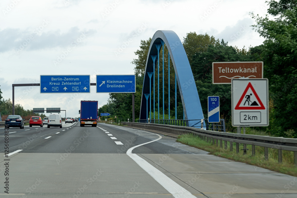 Ausfahrt Tafel Autobahn