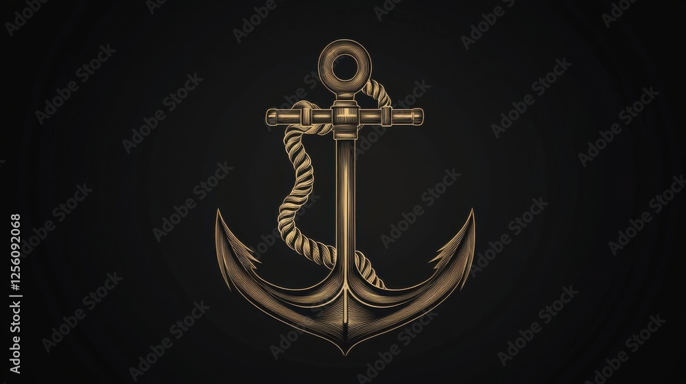 Anchor & Rope Logo Design: Bold Minimalist Icon for Unified Maritime ...