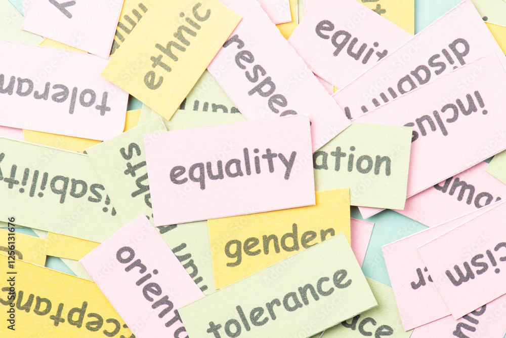 Equality, diversity, human rights, justice and hope concept, respect ...