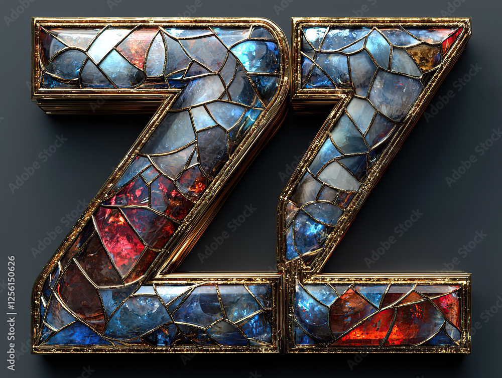 Ilustración de Stock metal glass font, futuristic font, metallic font ...