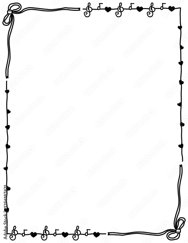 Illustration Stock Valentine’s day border. Valentine's day frame. love ...