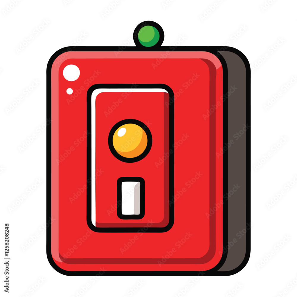 Red Light Switch Vector Illustration ? Cartoon, Clipart, and Line Art ...