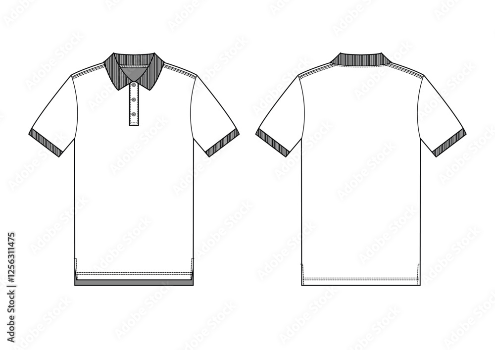MENSWEAR CLOTHING TSHIRT WITH POLO COLLAR FASHION ILLUSTRATION ...