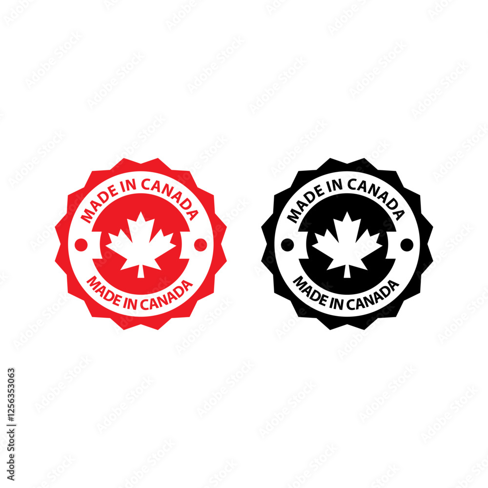 made in Canada icon set. Canadian product icon suitable for commerce ...