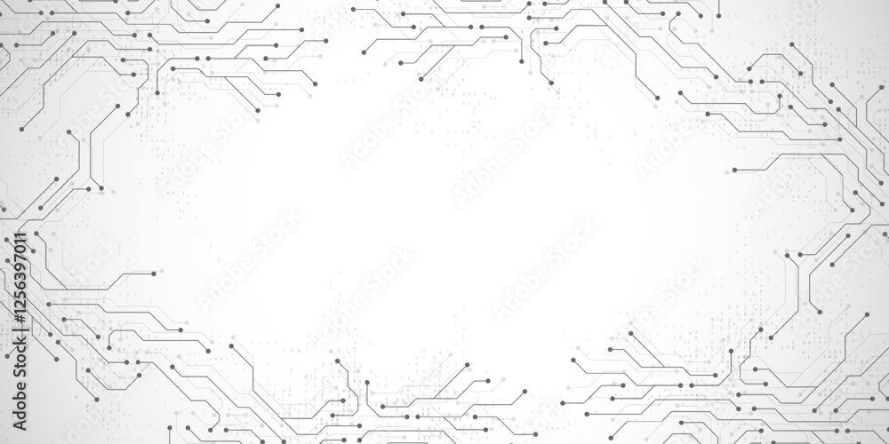 Circuit board digital abstract background. Motherboard technology texture design. AI ...