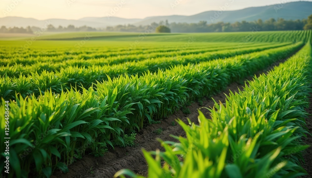 Green field with alternating crops example of crop rotation in action ...