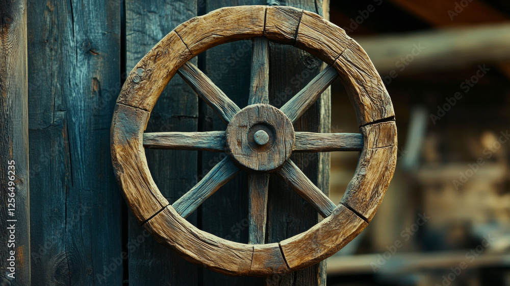 Letter O as Wooden wagon wheel. Cowboy font, wild west typeface ...