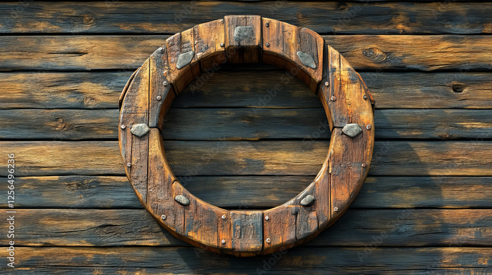 Letter O as Wooden wagon wheel. Cowboy font, wild west typeface ...