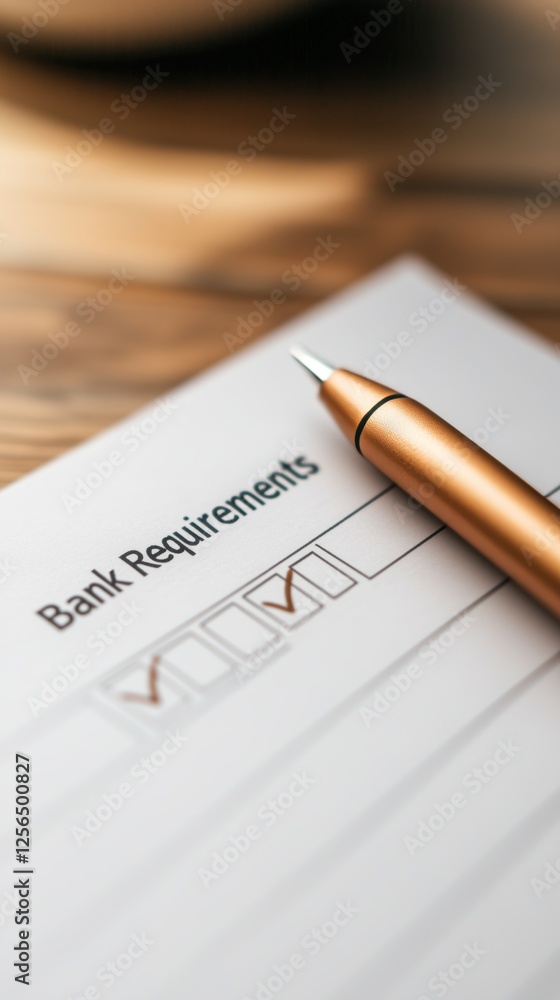 Checklist of essential requirements for opening a bank account Stock ...