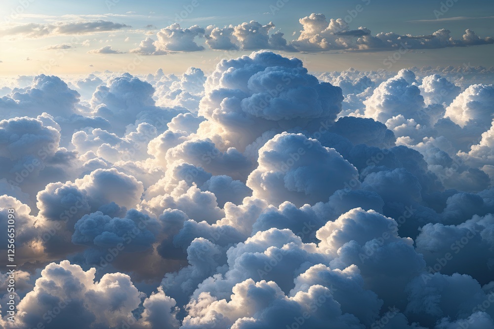 3D Visualization of Cumulus Clouds Atmospheric Density and Environmental Impacts Stock ...