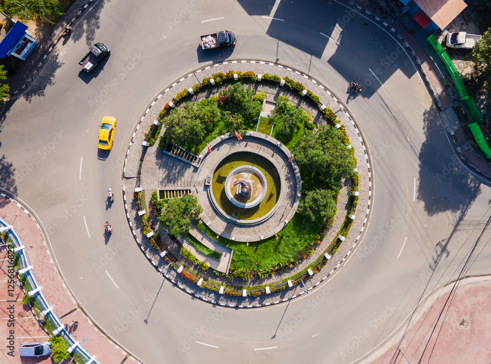 Stock-Foto „The roundabout of the statue of Mr. Francisco Xavier do ...