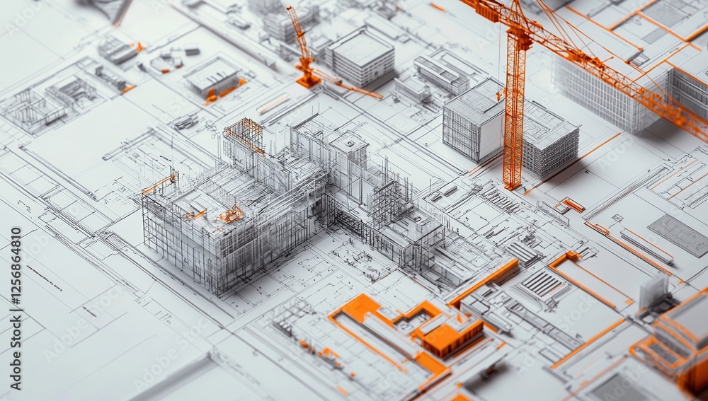 Constructing Innovative Buildings: Blueprint Designs, Crane Operations ...