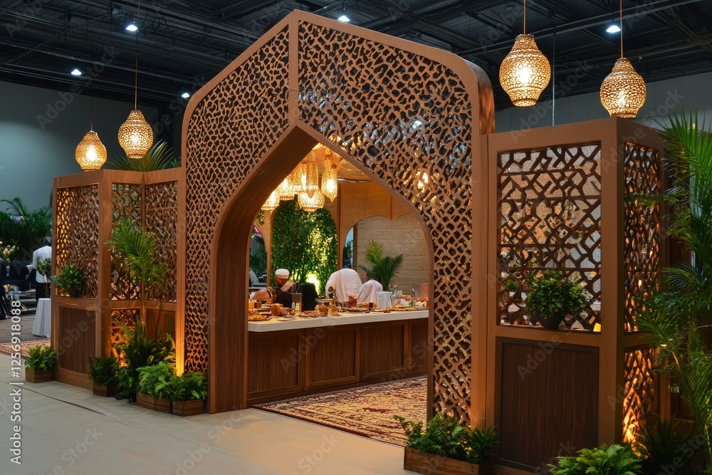 Arabian food market event partitions Islamic themed food festival ...