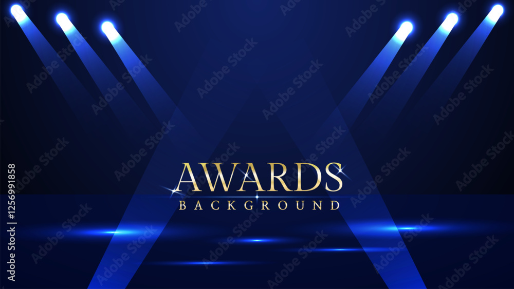 Elegant awards ceremony background with blue spotlights. Perfect for ...
